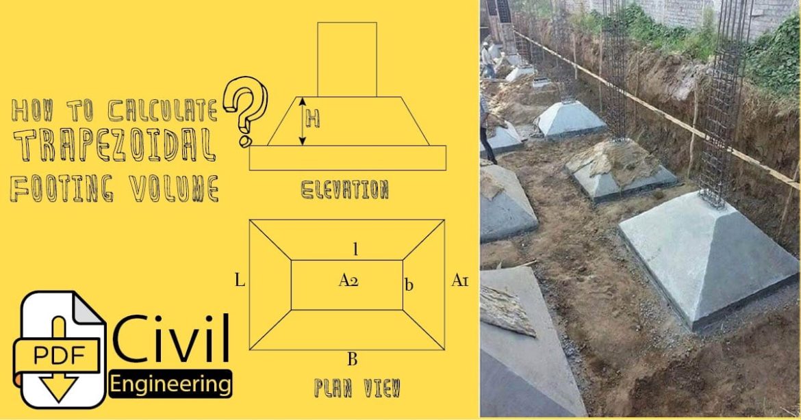 Volume calculation of the trapezoidal Footing - Civil Engineering Library